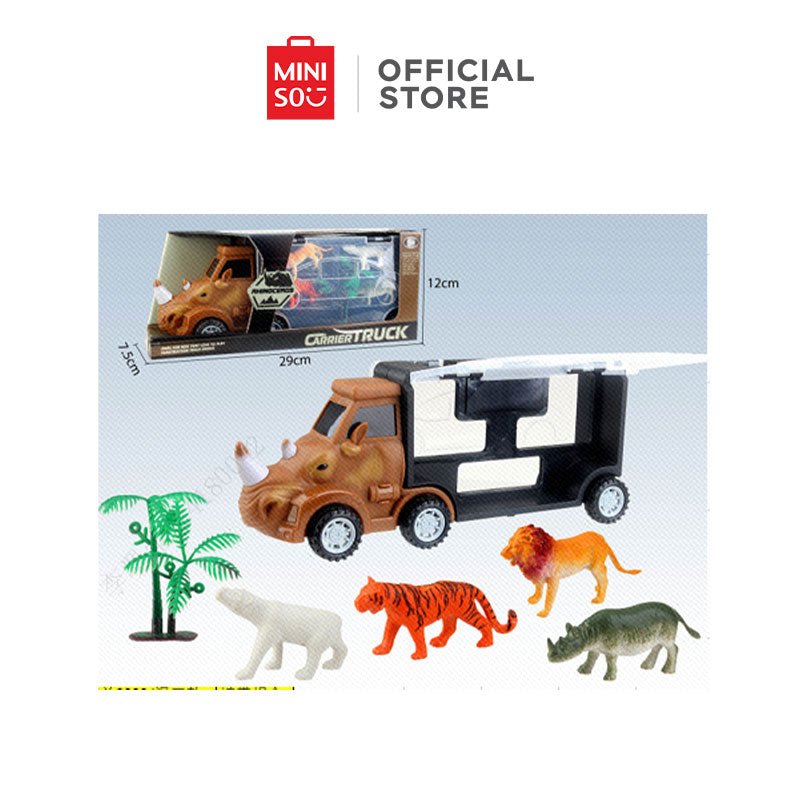 MINISO Animal Truck with 8 Little Animals Rhinoceros Truck – Miniso ...