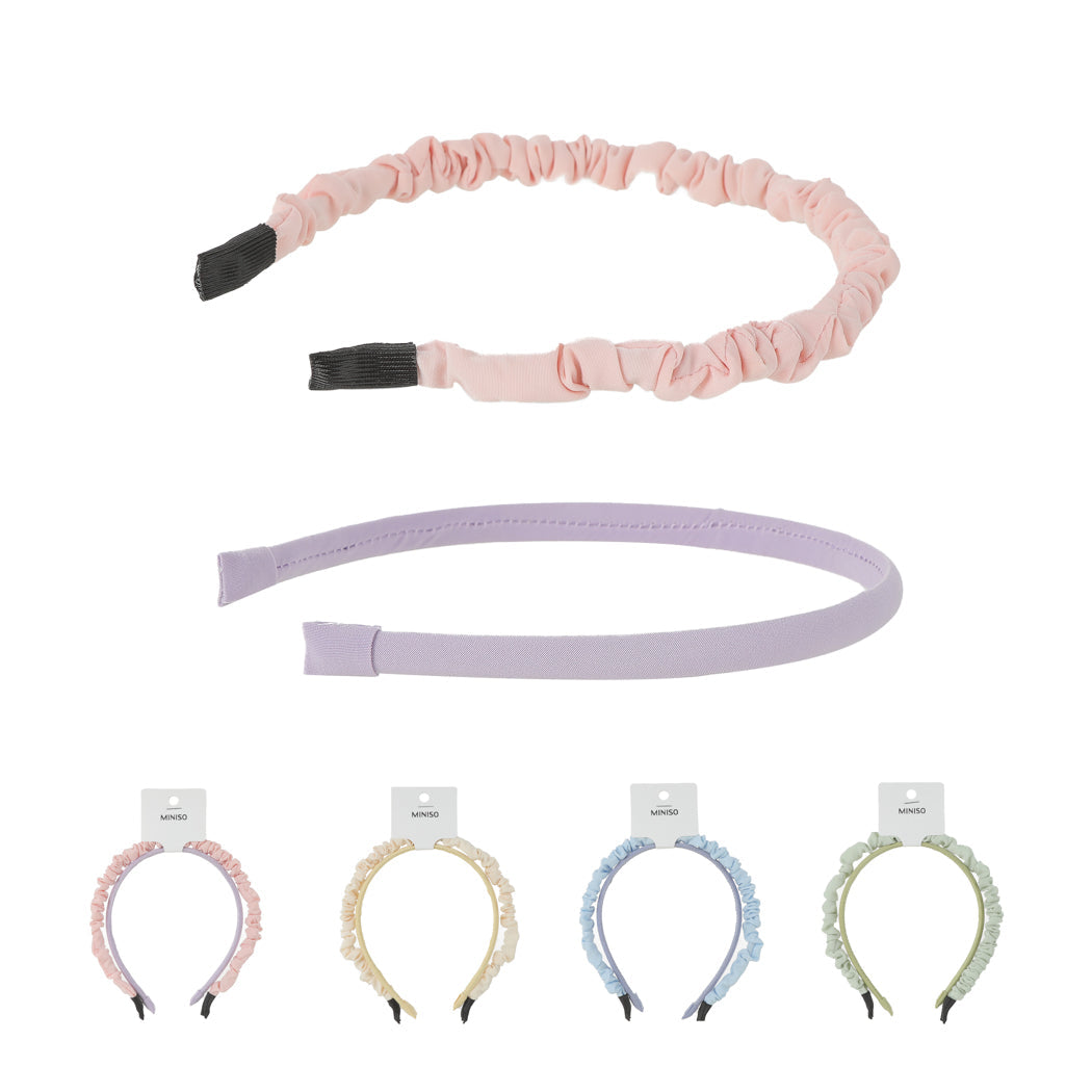 MINISO Pleated Thin Hair Hoop 1 Pair – Miniso Philippines Official