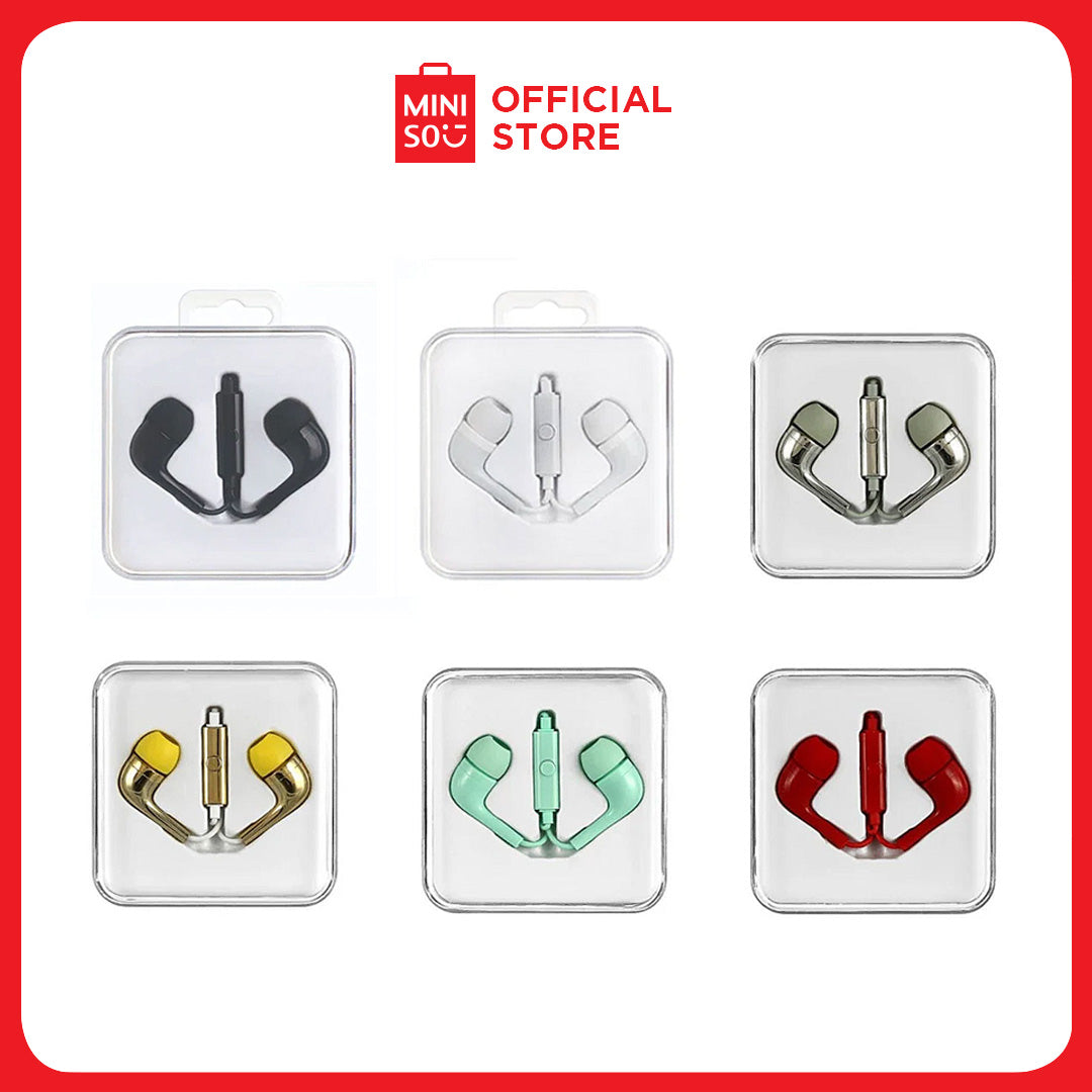 MINISO Colorful Wired Earphones with Microphone Volume Control HF233 ...
