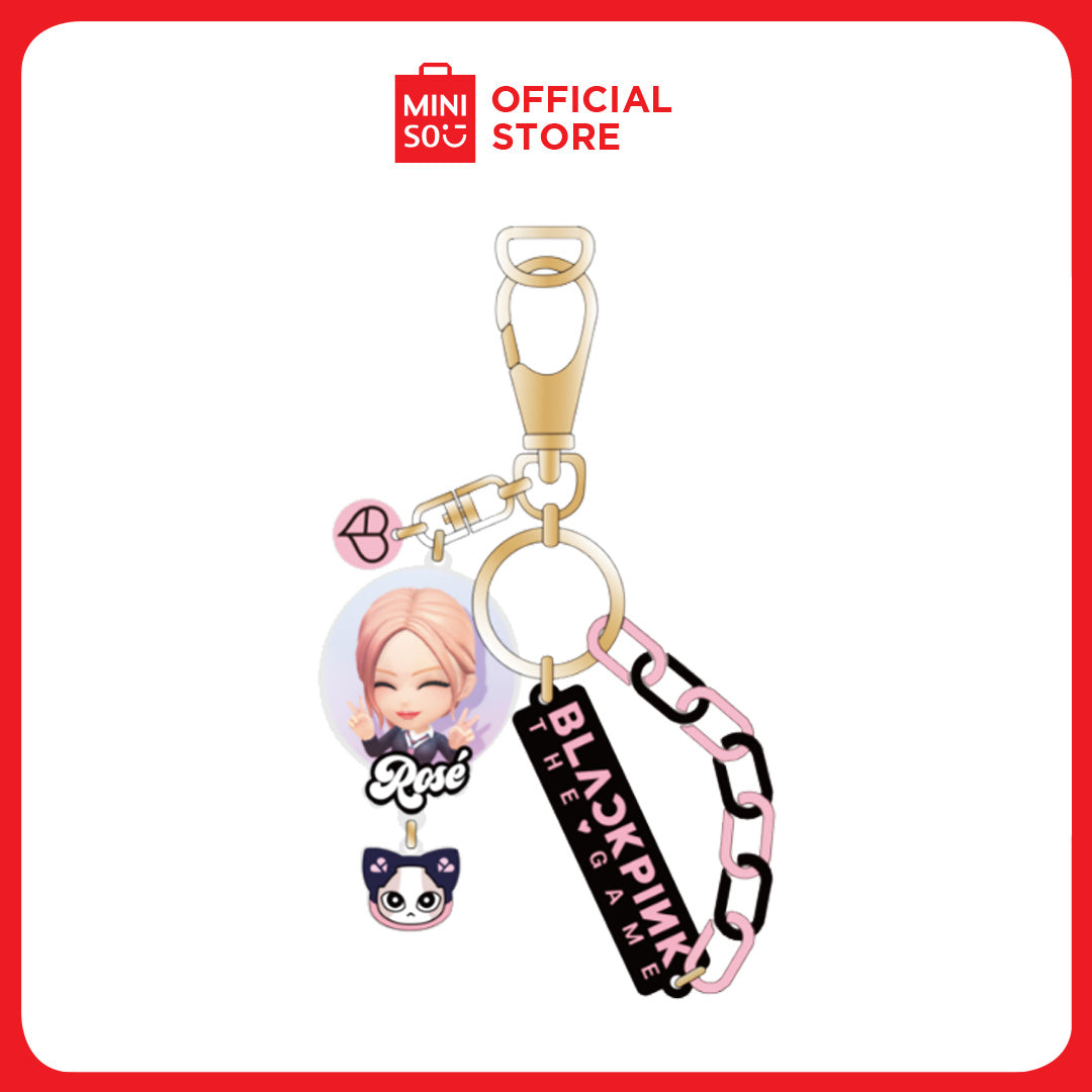 MINISO BPTG Pink Black Chain Acrylic Phone Pendant ROS – Miniso ...