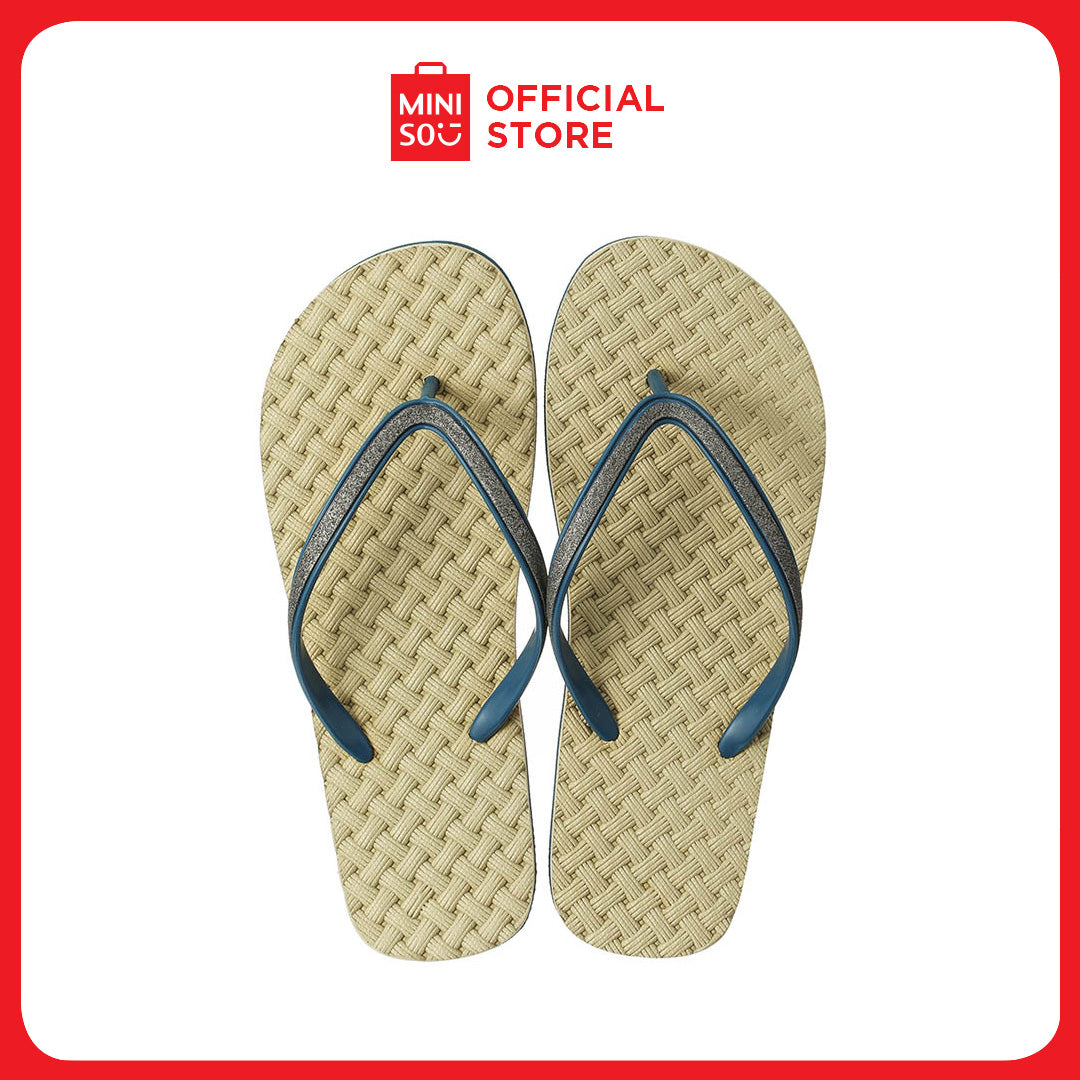 MINISO Straw Knitted Style Womens Flip Flop DK Blue 39 40 – Miniso ...