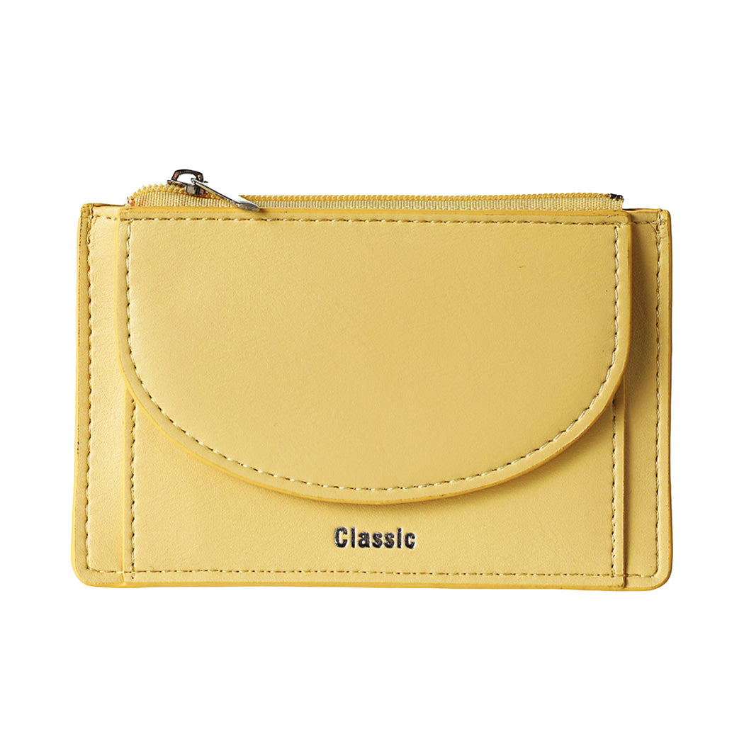 MINISO Semicircle Top Zip Card Wallet(Yellow) – Miniso Philippines Official