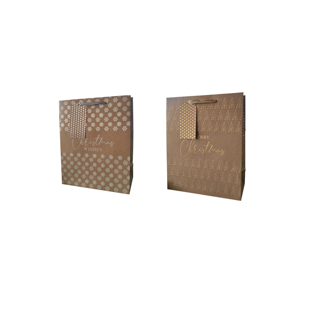 MINISO Christmas Series 26*32*12cm Kraft Paper Protruded Print Gift Ba ...