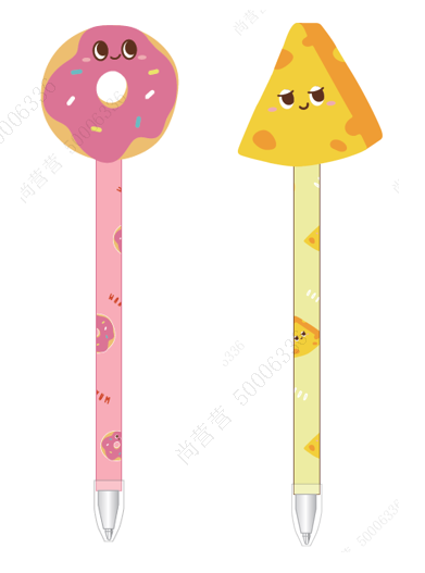 MINISO Happy Foods Collection 3D Figure Ballpoint Pen (A) (2 Assorted ...