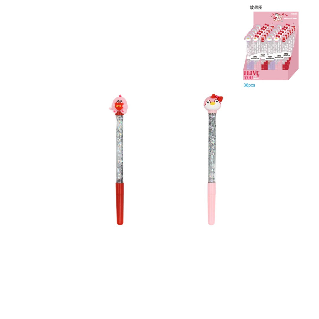 MINISO Mini Family Pink Romance Series Quicksand Sign Pen (2 Assorted ...