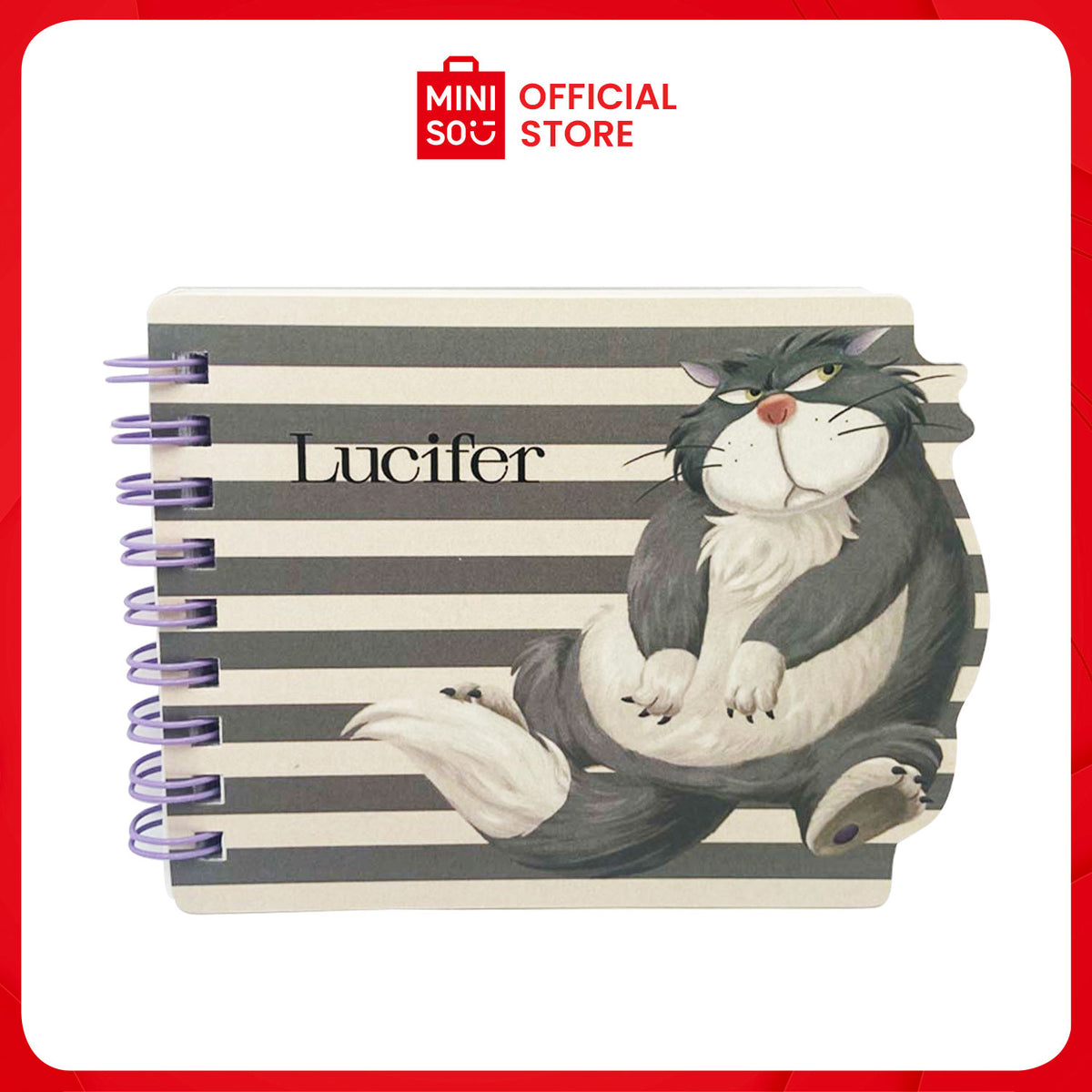 MINISO Disney Cat Collection Figure Wire-bound Book 80 Sheets Lucifer ...