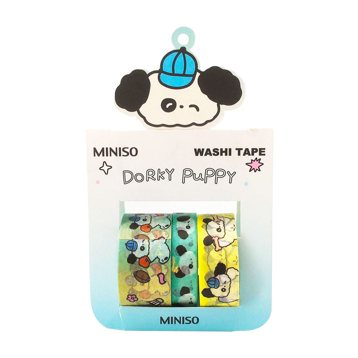 MINISO Doggie Power Collection Puff Washi Tape (3 Rolls) PDQ – Miniso ...