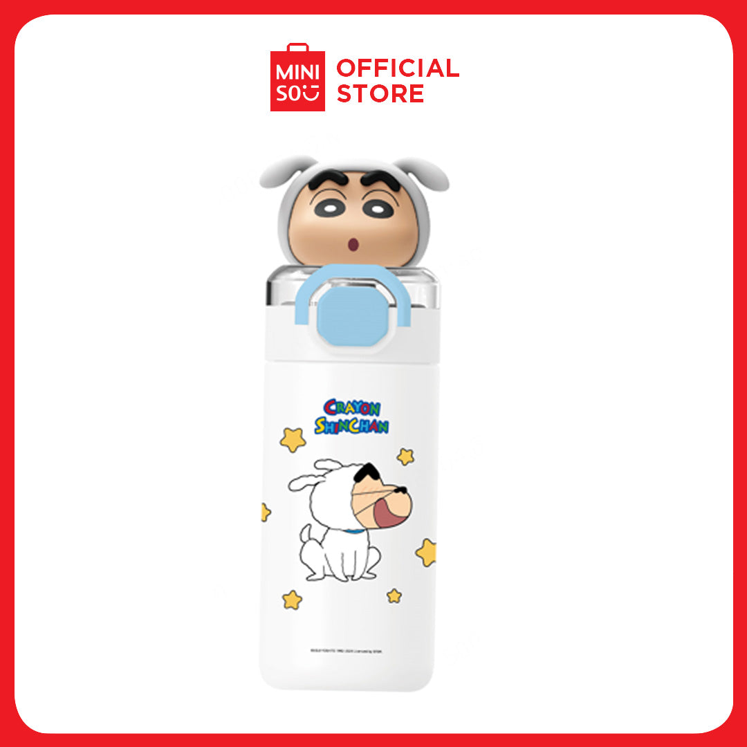 MINISO Crayon Shinchan Collection Flip Top Insulated Bottle 560mL (Whi ...
