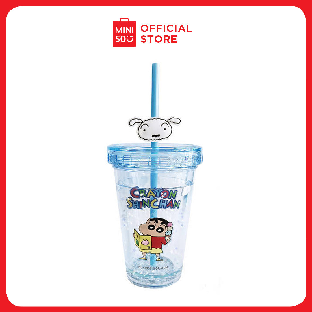 MINISO Crayon Shinchan Collection Double Wall Plastic Cup 320mL(Blue ...