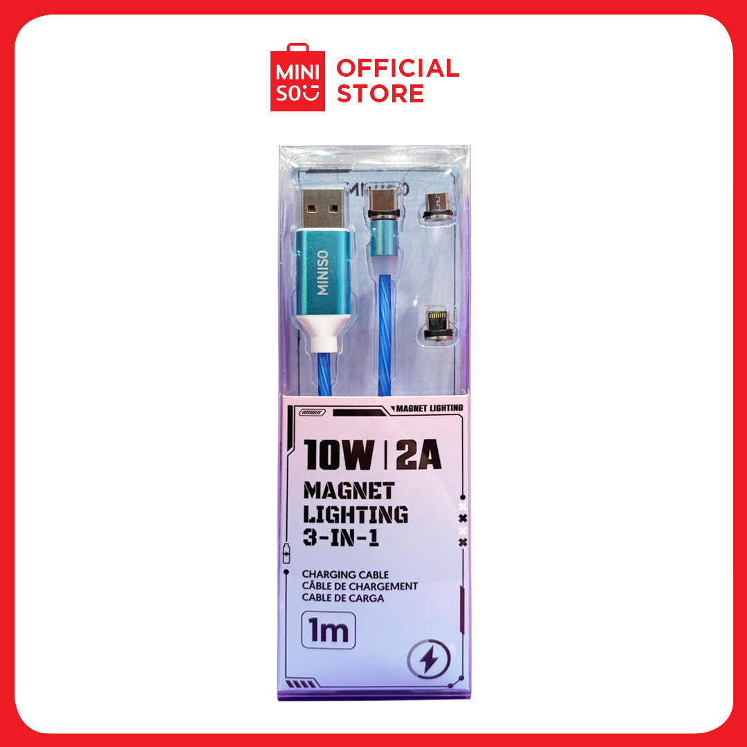MINISO Magnet Lighting 3 in 1 Cable Blue Light – Miniso Philippines ...