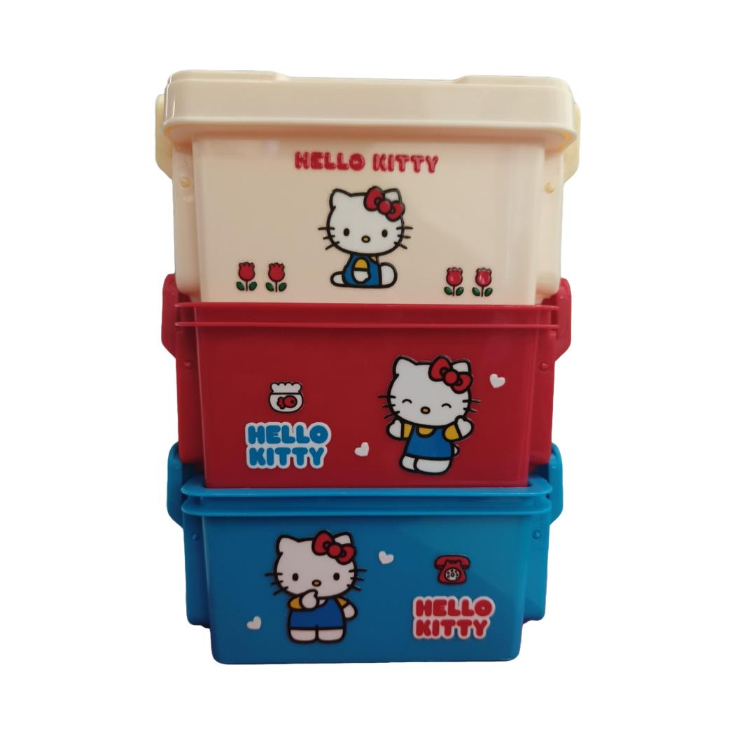 MINISO Hello Kitty Classic Style Storage Boxes with Buckles (3 pcs ...