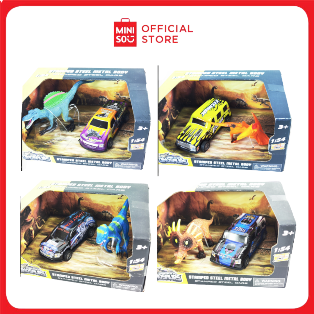 MINISO Dinosaur & Pull-Back Car Set (4 Assorted Models) – Miniso ...