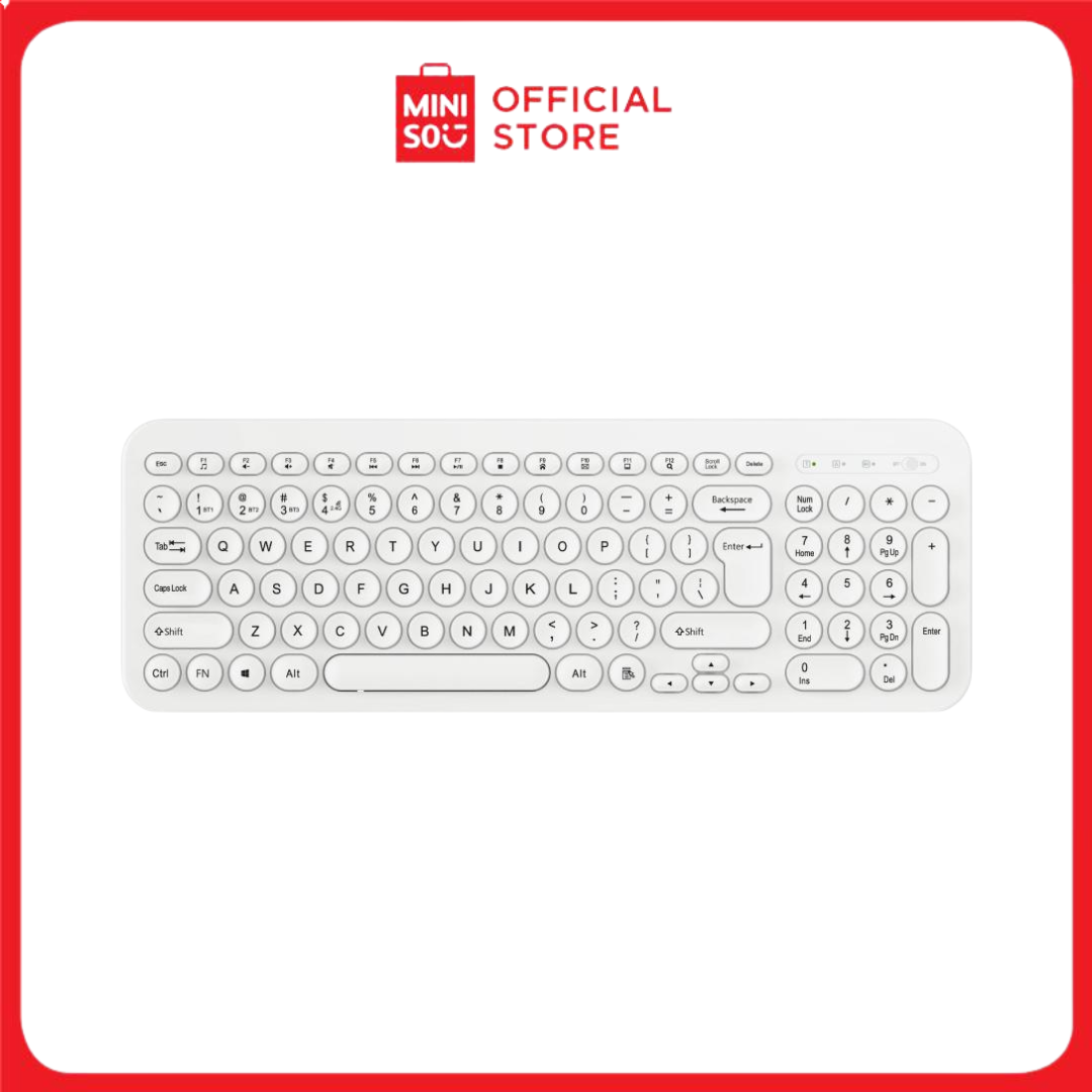 MINISO Macaron Series Wireless Keyboard (White) Model: K241 – Miniso ...